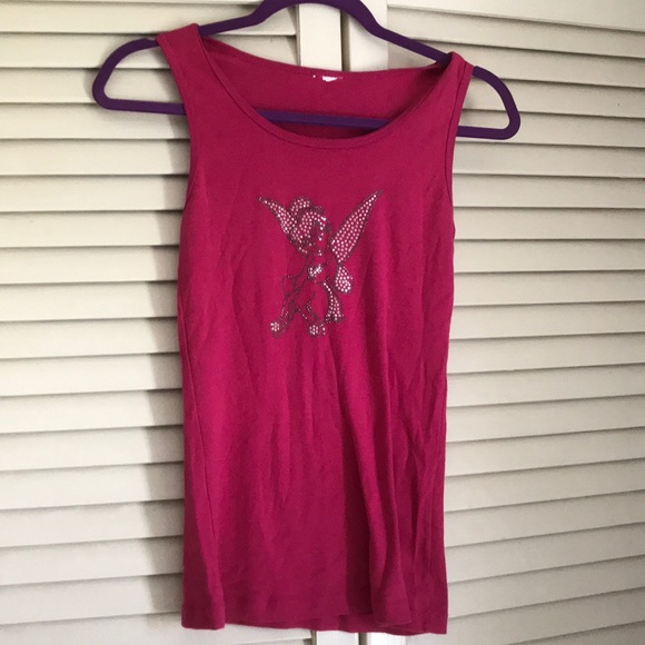 Tops | Cotton Pink Tinker Bell Tank | Poshmark